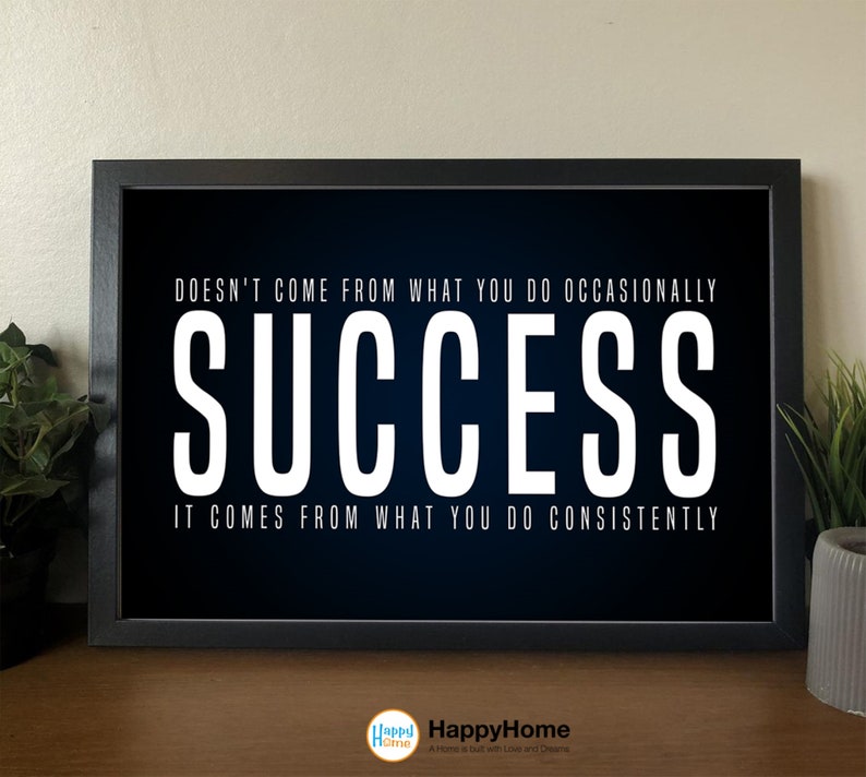 Success Wall Art Motivational Poster Inspirational Wall Art - Etsy