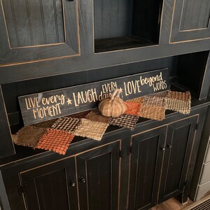 Primitive Fall Rag Table Runner, Diamond Pattern - Etsy