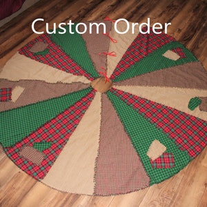 Primitive Christmas Tree Skirt, Rag Tree Skirt - Etsy