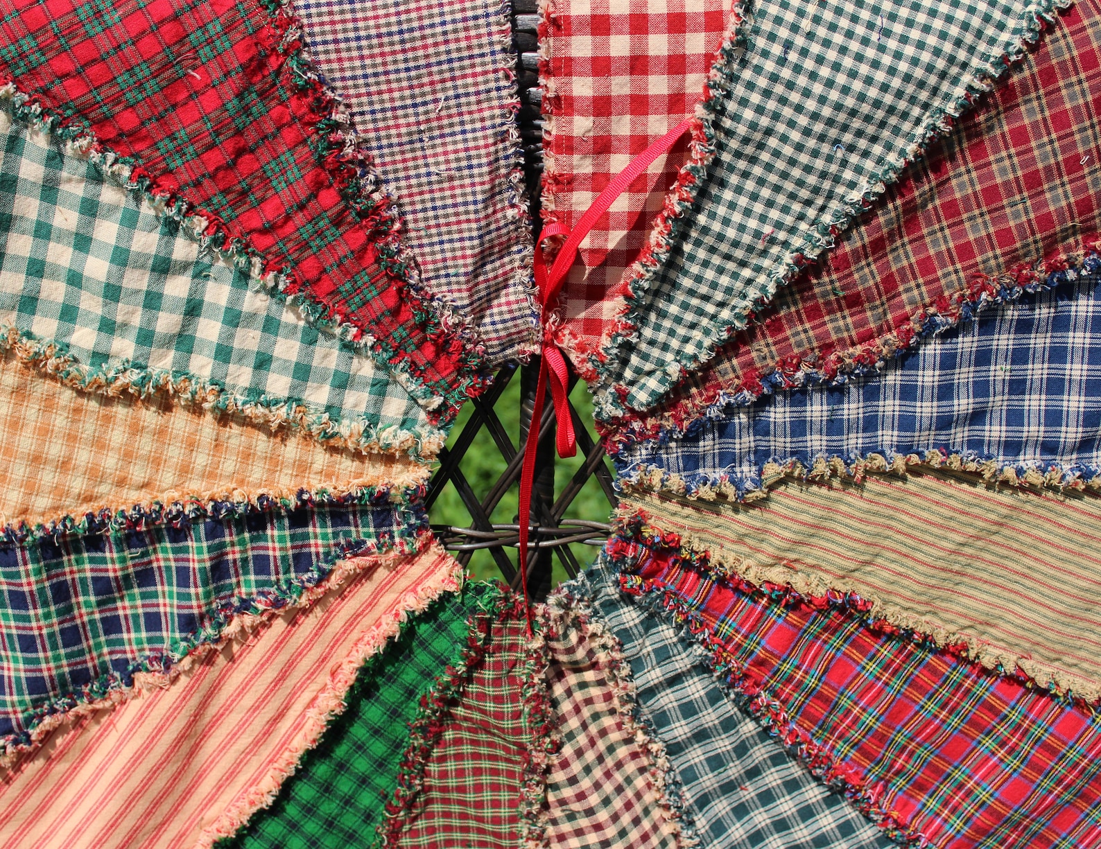 Primitive Christmas Tree Skirt Rag Tree Skirt - Etsy