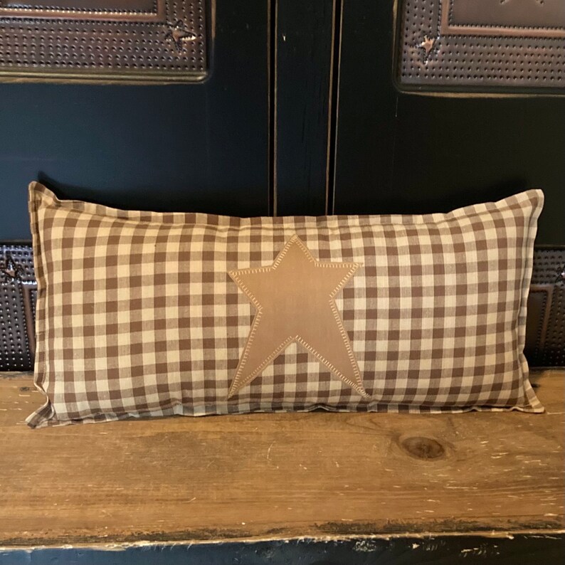 Primitive Star Throw Pillow, Lumbar Pillow, Choose Fabric - Etsy