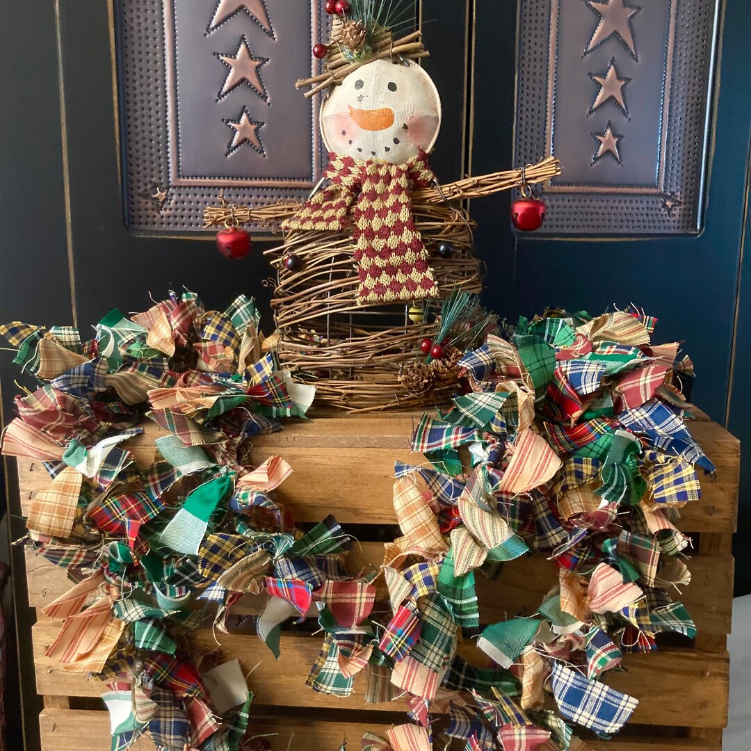 Primitive Rag Garland, Valentine Garland, Americana Garland, Easter ...