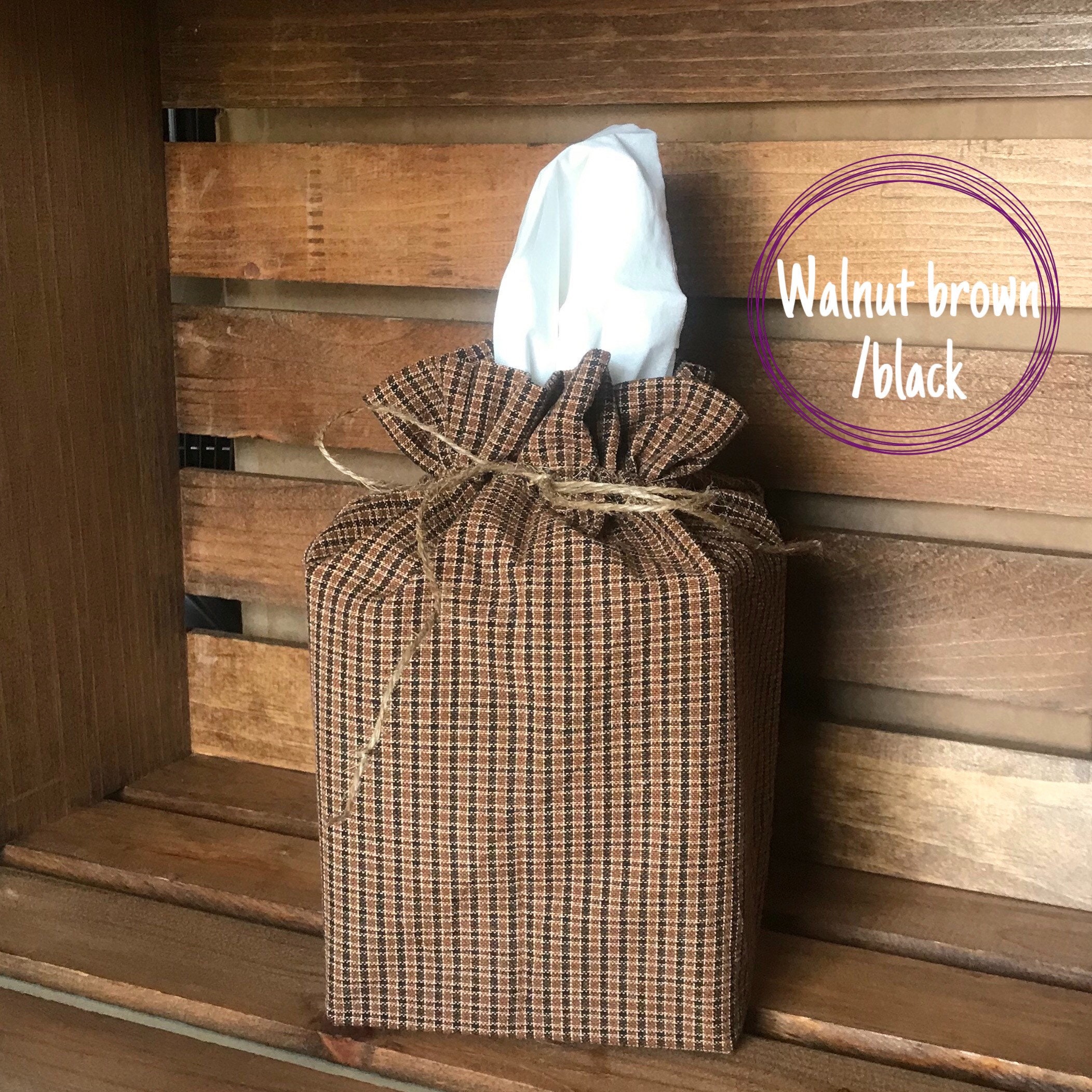 Primitive Tissue Box Cover, Farmhouse Tissue Box Cover — Crafty Hands Primitive