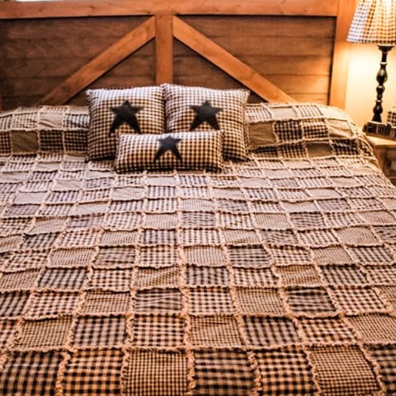 Primitive Rag Quilt - Etsy