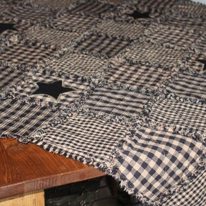 Primitive Rag Square Table Topper, Black and Tan - Etsy