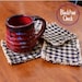 Primitive Rag Coasters, Set of 4, - Etsy