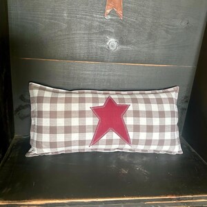 Primitive Star Throw Pillow, Lumbar Pillow, Choose Fabric - Etsy
