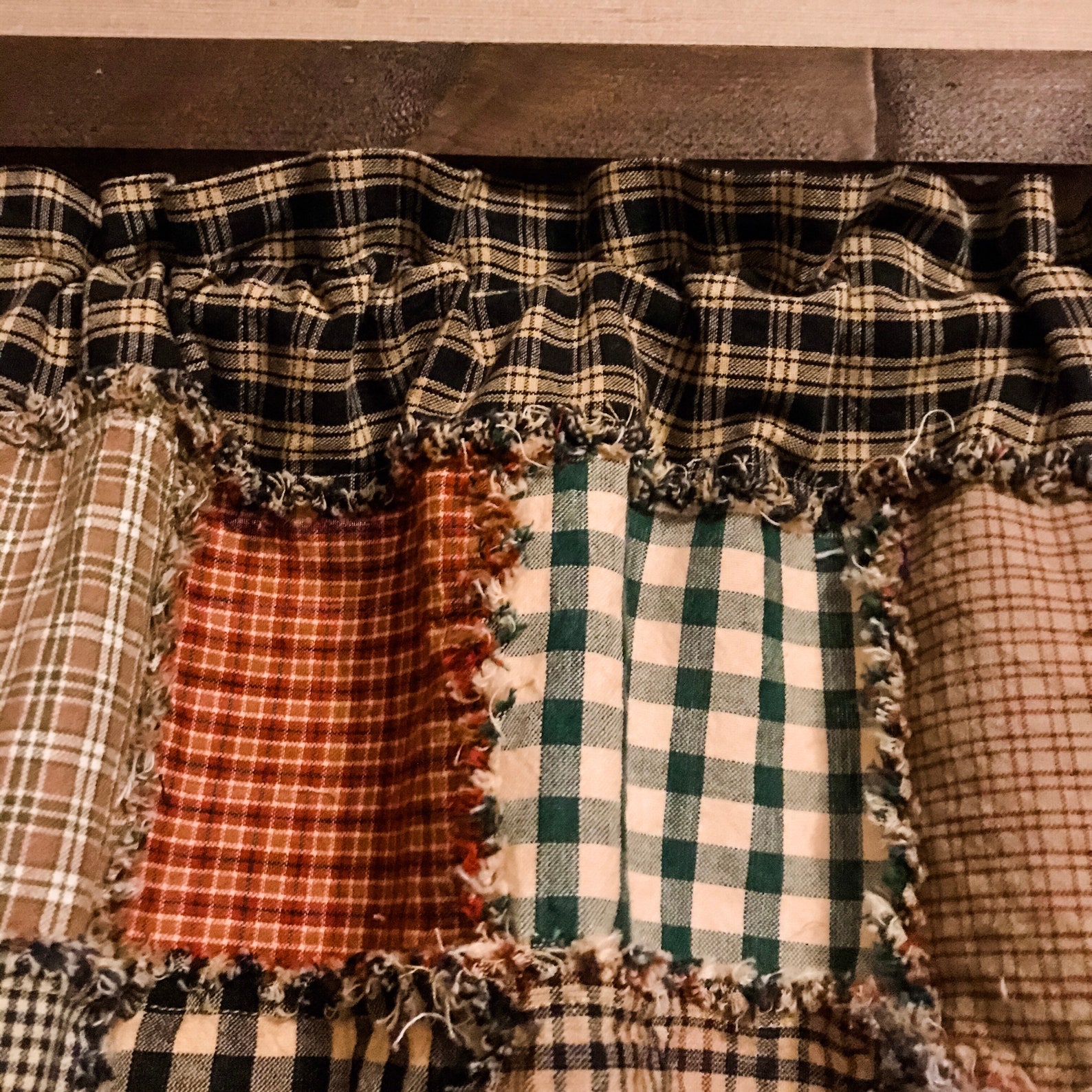 Primitive Rag Swag Valance Multi-color - Etsy