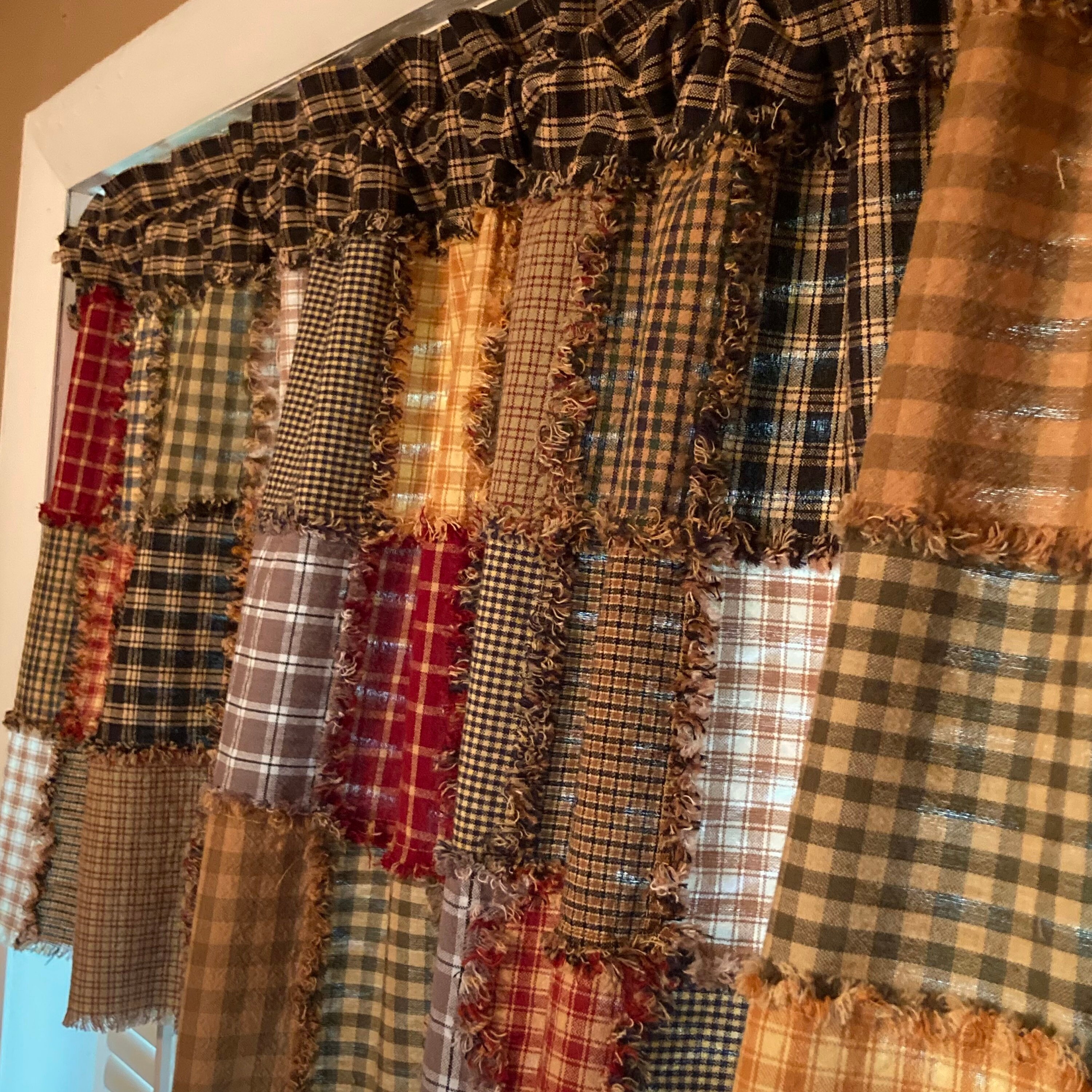 Primitive Rag Valance, Multi-color - Etsy