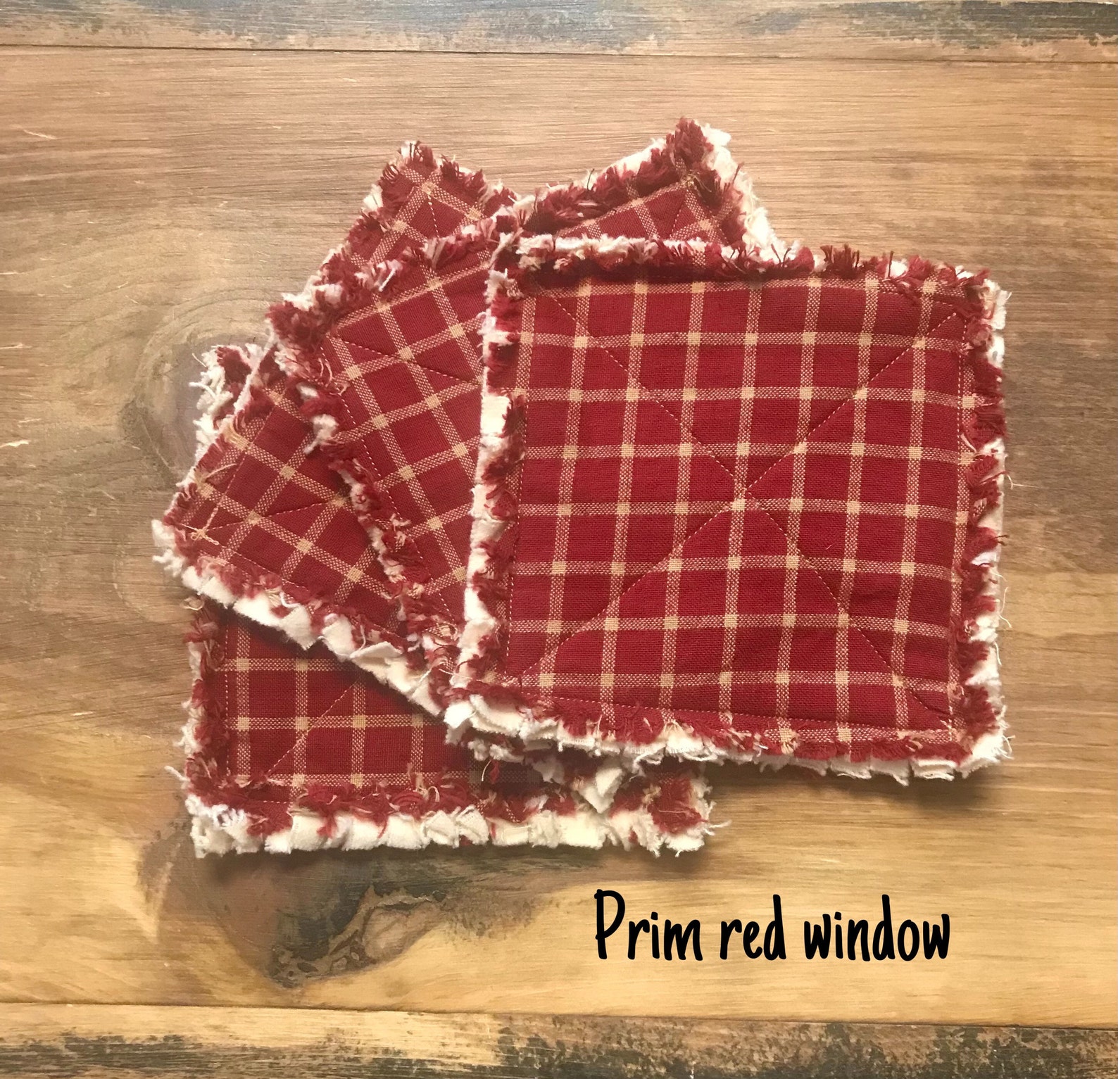 Primitive Rag Coasters Set of 4 - Etsy