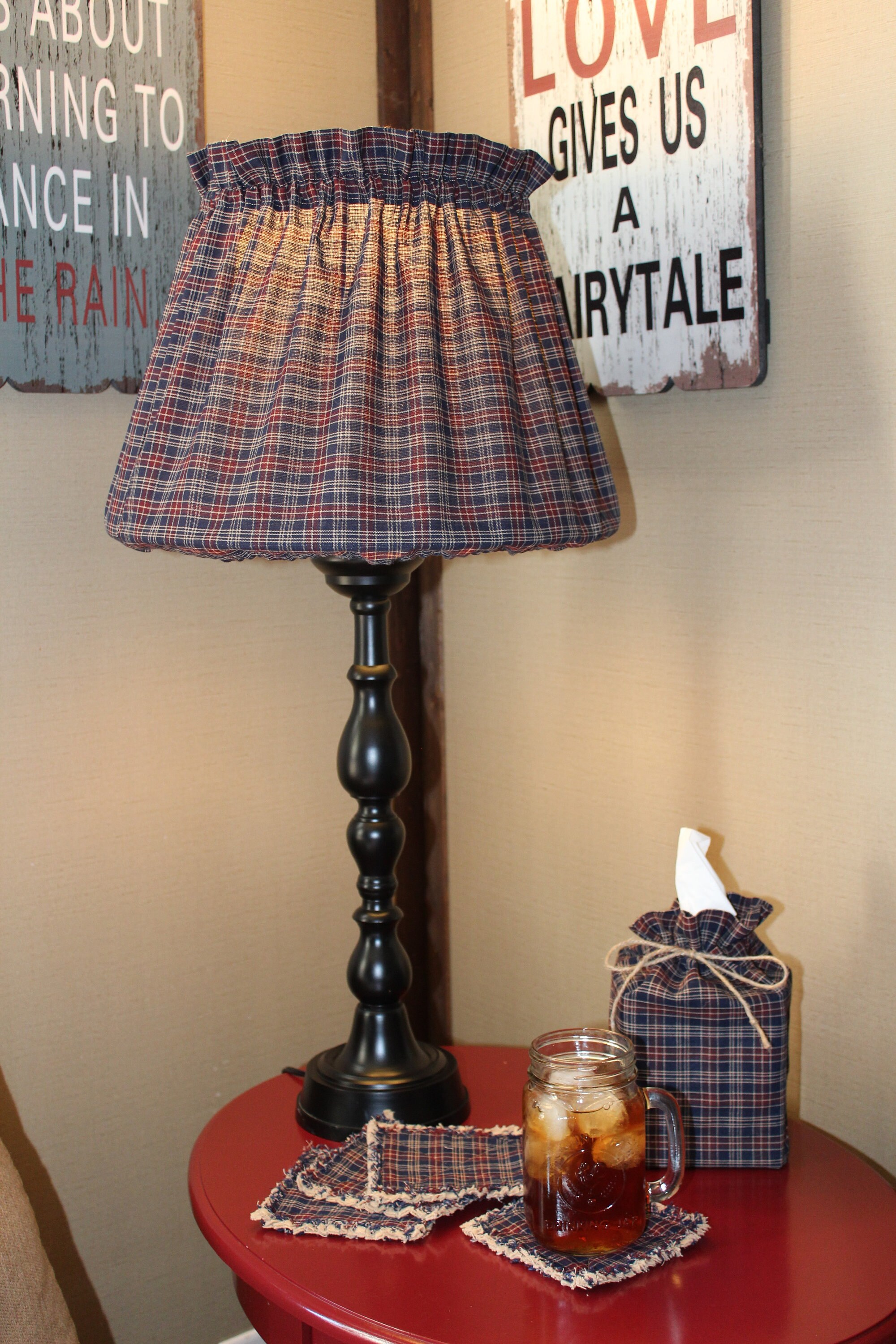 Primitive Lamp Shade Cover large | Etsy