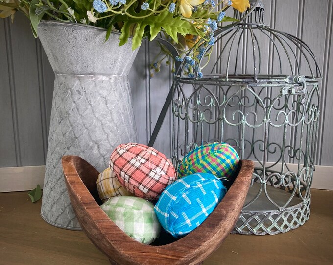 Primitive Rag Easter Egg Bowl Filler, Farmhouse Easter Eggs - Etsy