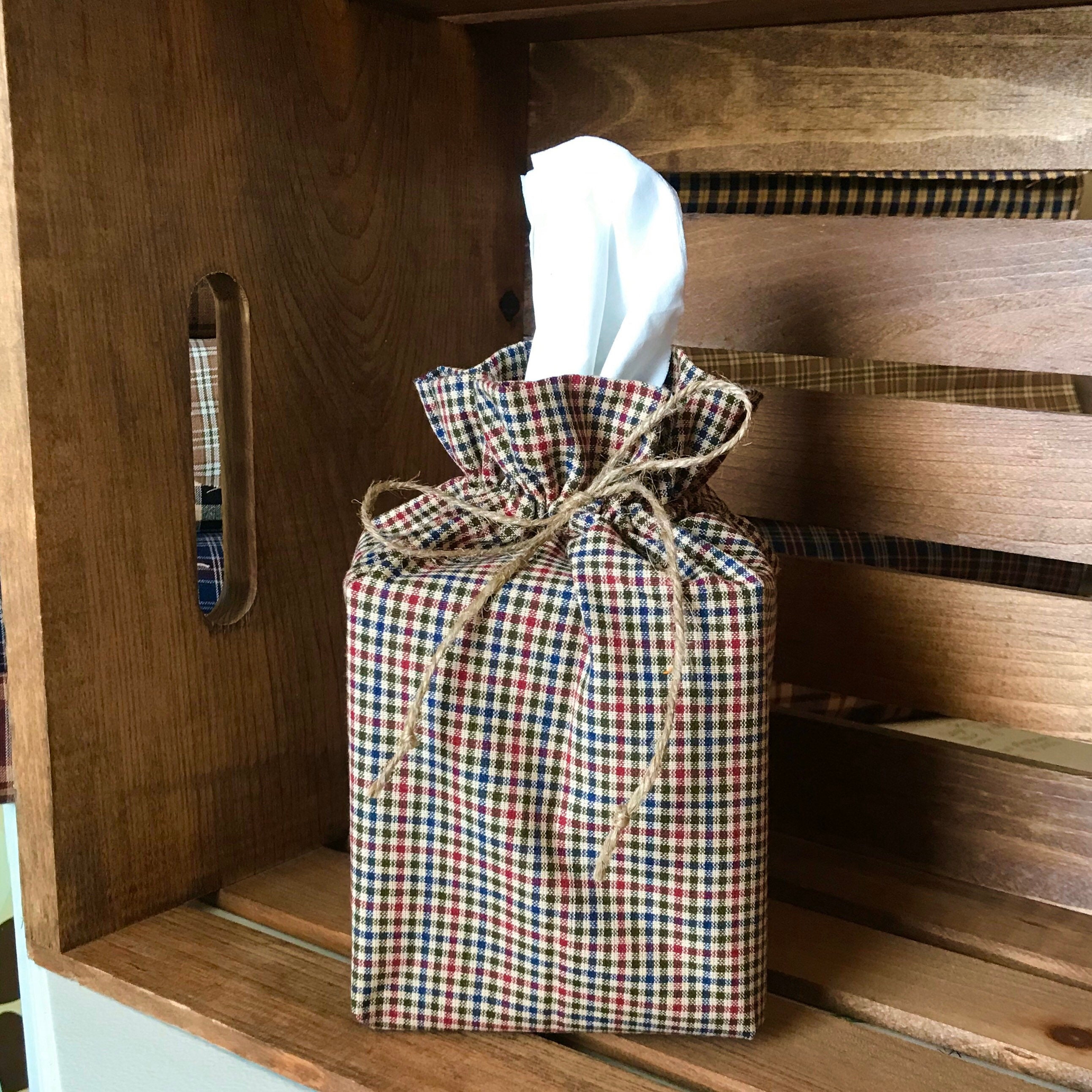 Primitive Christmas Tissue Box Cover Choose Fabric - Etsy