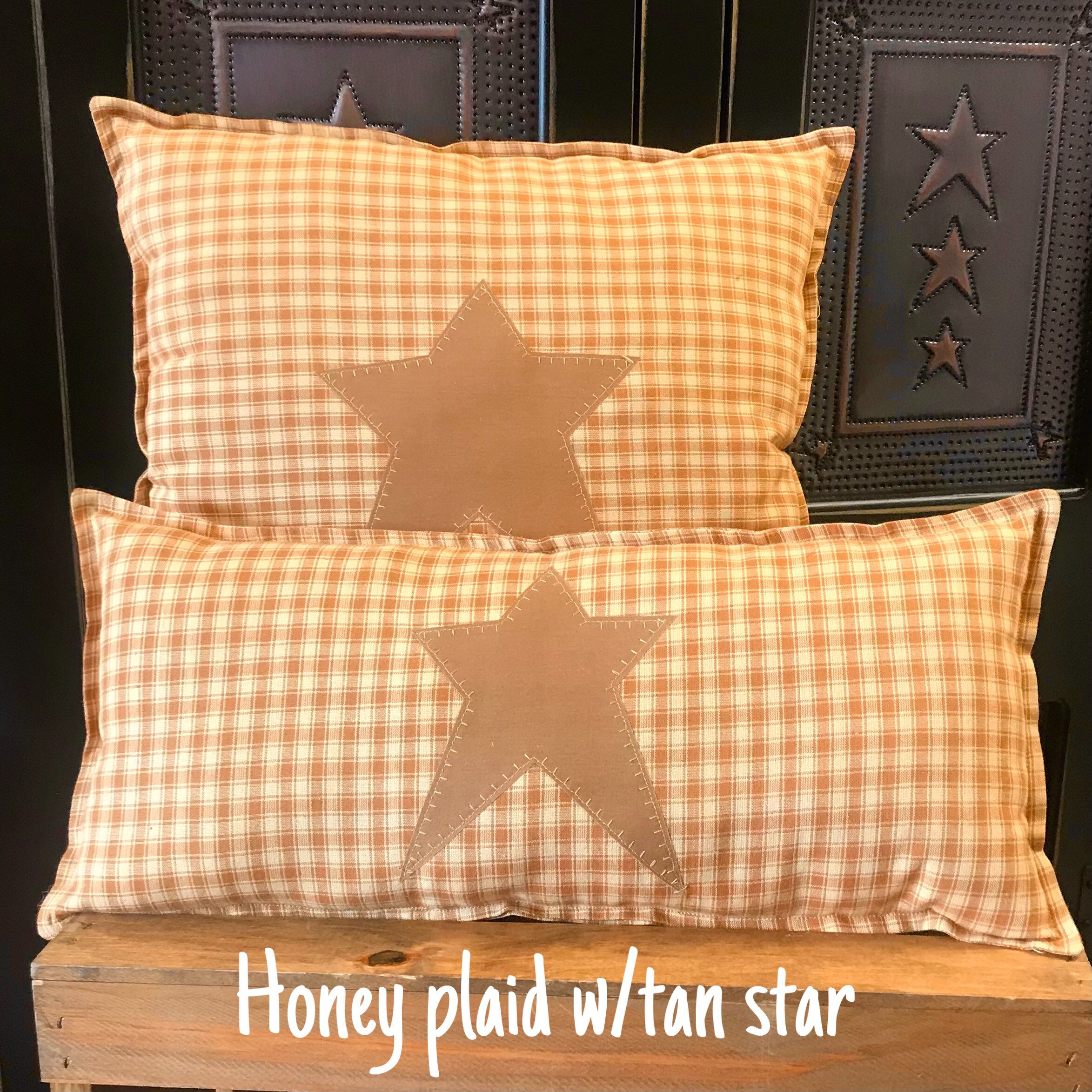 Primitive Star Throw Pillow, Lumbar Pillow, Choose Fabric - Etsy