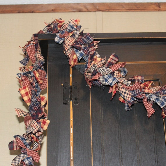 Primitive Rag Garland Valentine Garland Americana Garland | Etsy