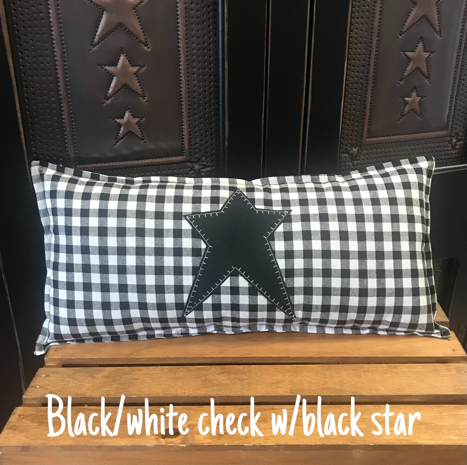 Primitive Star Throw Pillow, Lumbar Pillow, Choose Fabric - Etsy