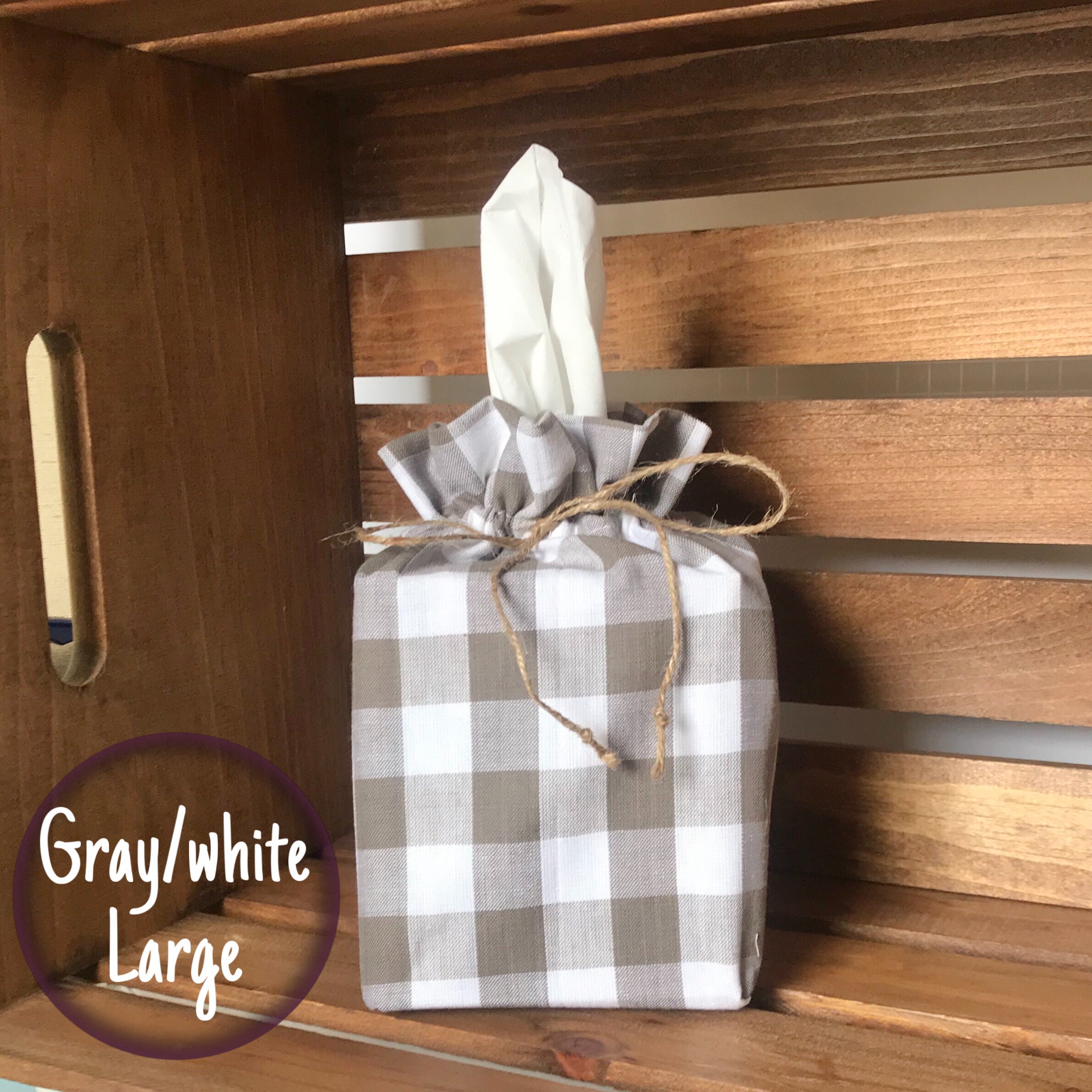 Primitive Tissue Box Cover, Farmhouse Tissue Box Cover — Crafty Hands ...