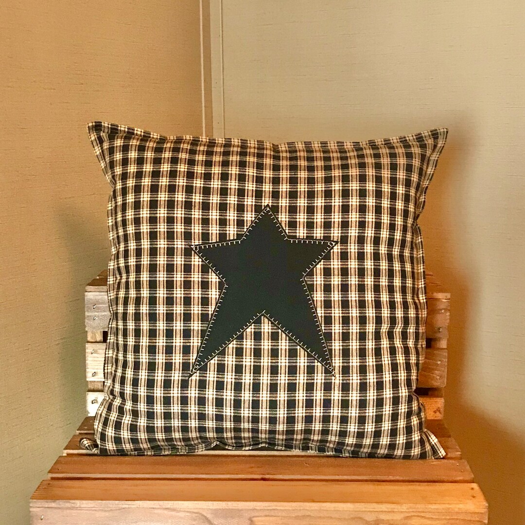 Primitive Star Throw Pillow, Choose Fabric - Etsy