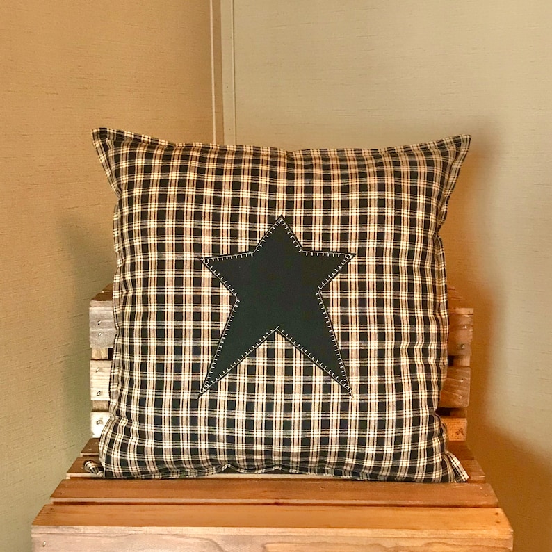 Primitive Star Throw Pillow Choose Fabric - Etsy
