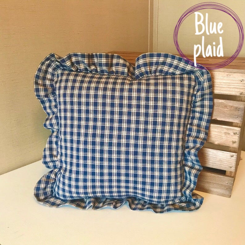 Farmhouse Ruffled Throw Pillow, Primitive Pillow - Etsy