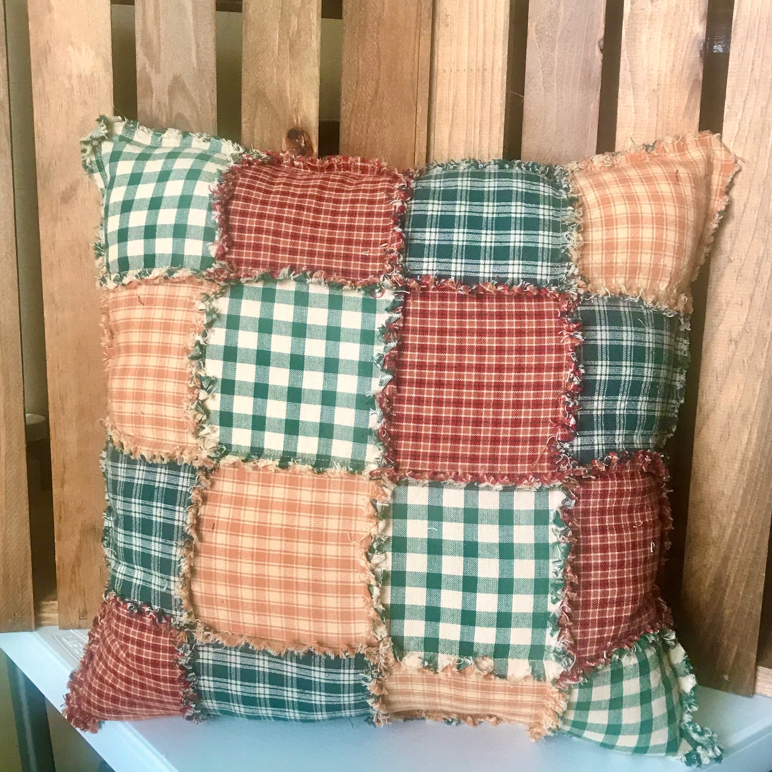 Primitive Rag Throw Pillows, Choose Colors - Etsy