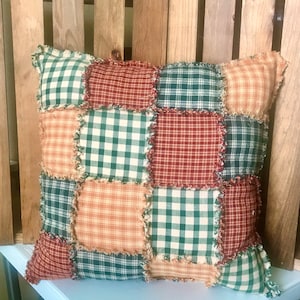 Primitive Rag Throw Pillows, Choose Colors - Etsy