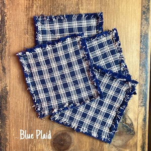 Primitive Rag Coasters, Set of 4, - Etsy