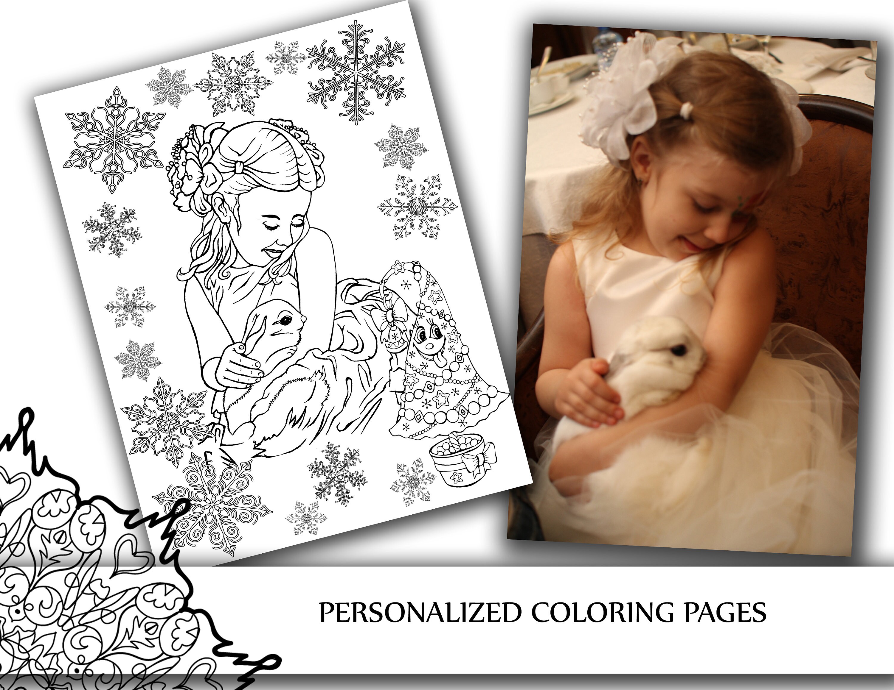 Personalized Coloring Book Custom Coloring Pages With Your Etsy