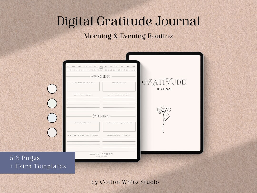 Gratitude Journal Digital | Mindfulness Journal | Gratitude Planner ...