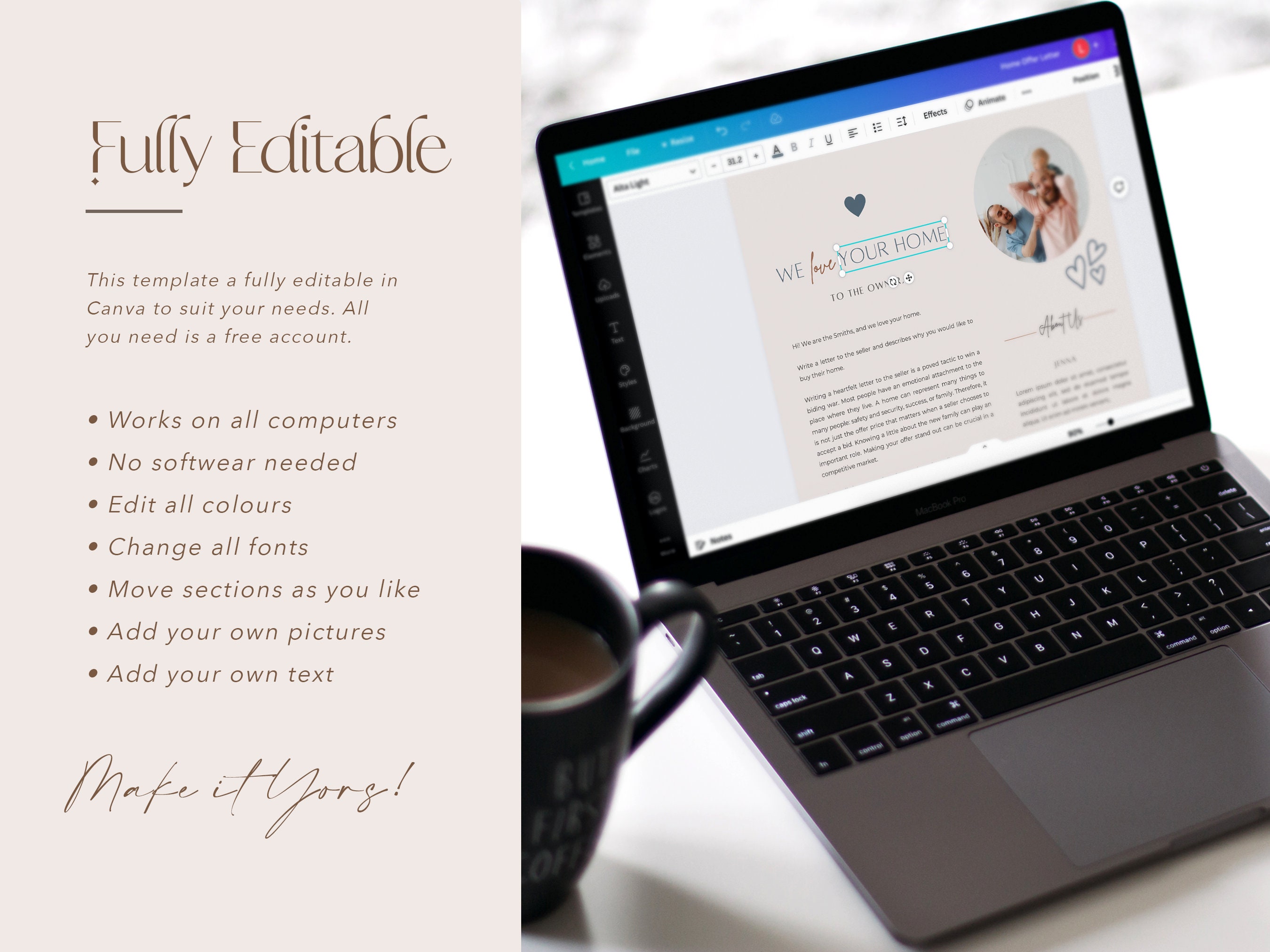 Home Buying Offer Letter Template Canva Home Offer Letter Canva Buyers ...