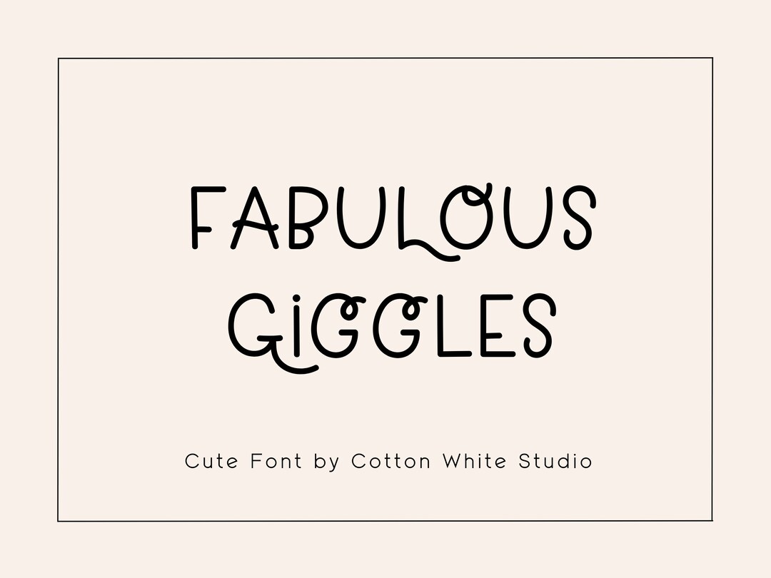 Fabulous Giggles Cute Font, Fun Font, Quirky Fonthandwritten Font ...