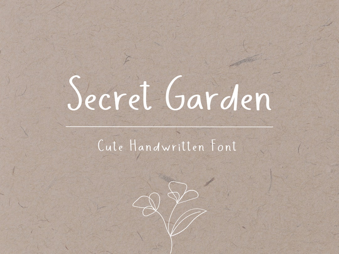 Secret Garden Handwritten Font | Fonts for Cricut | Procreate Font ...