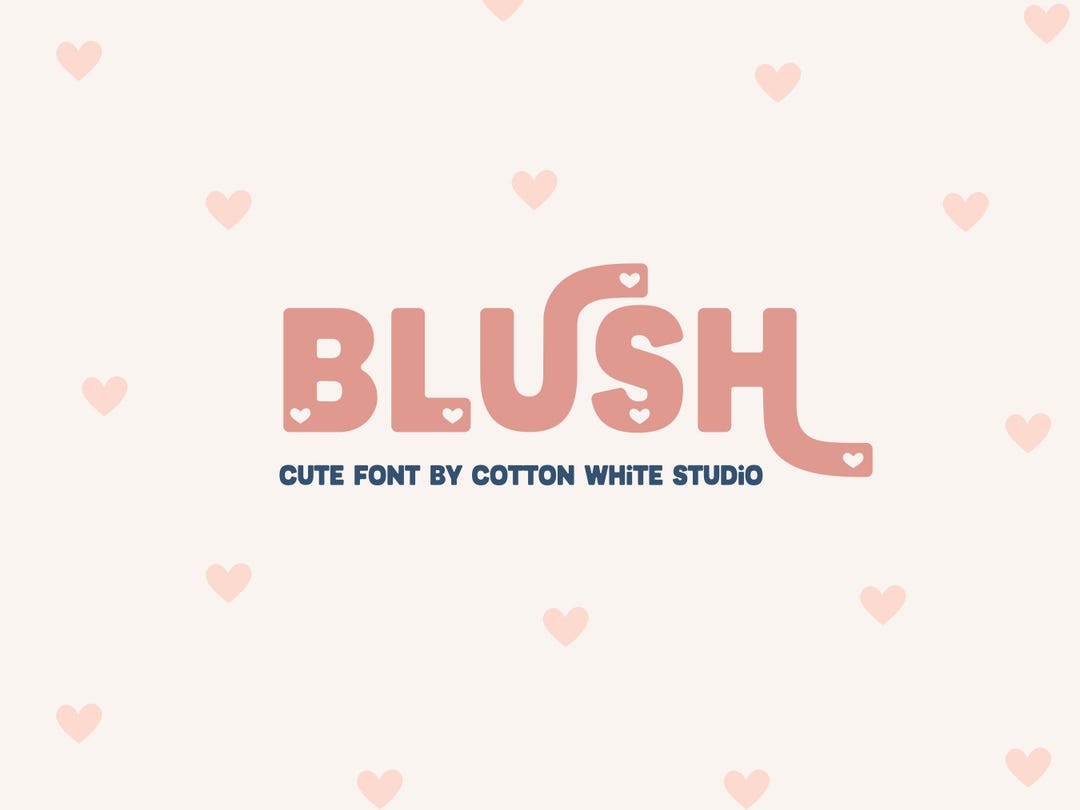 Blush Cute Heart Font | Procreate Fonts | goodnotes Fonts | Craft Fonts ...