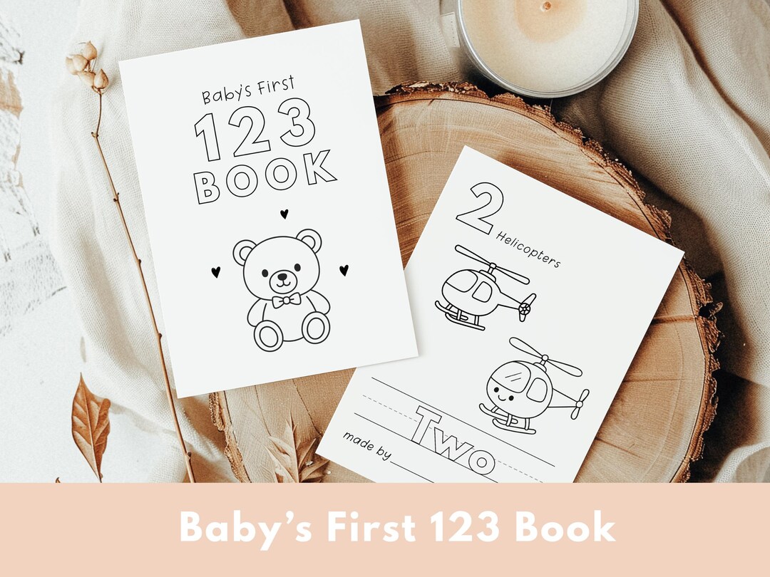 Baby's First 123 Book | Alphabet Book | Printable Alphabet | Baby ...