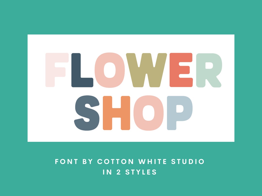 Flower Shop Bold Font | Groovy Fonts | Big Font | Collegiate Fonts ...