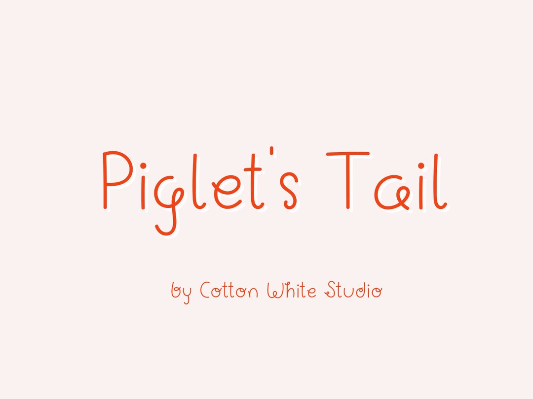 Piglet’s Tail Handwritten Font | Procreate Fonts | goodnotes Fonts ...