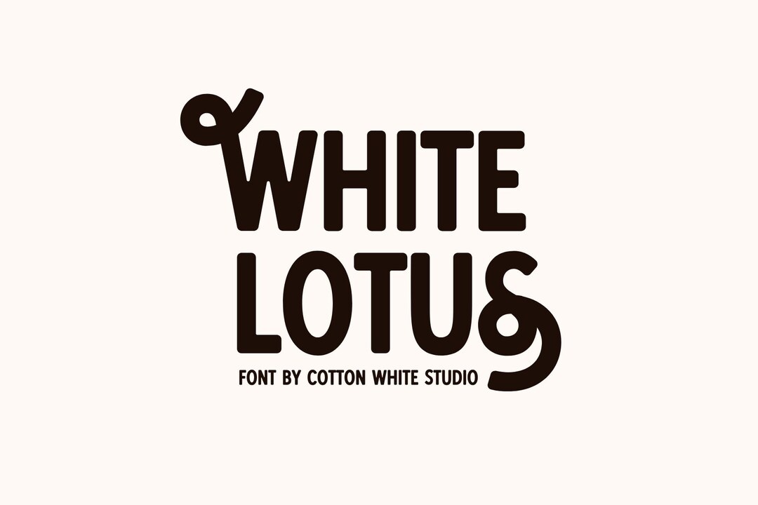 White Lotus - Basic Swirly Font | Digital Font | Procreate Font | Girl ...