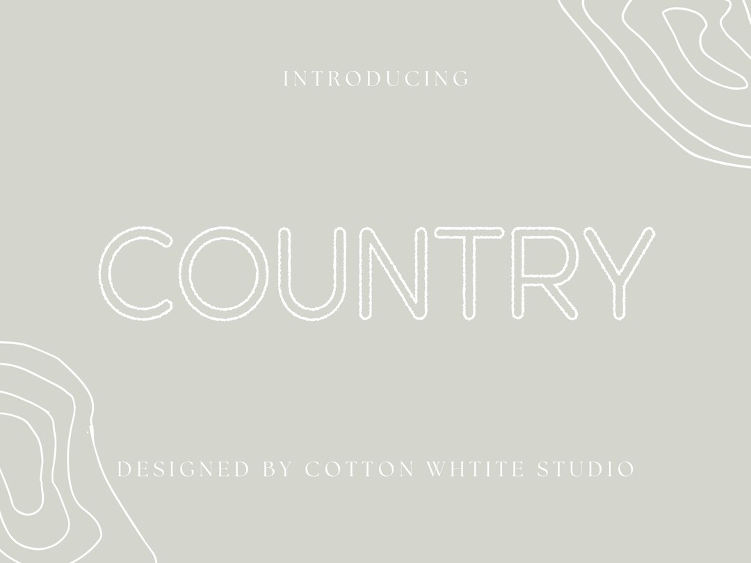 Country Rustic Font | Fonts for Cricut | Procreate Font | Farmhouse ...