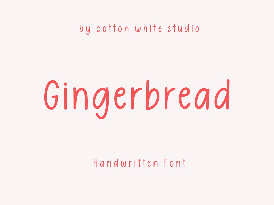 Gingerbread Handwritten Font | Procreate Fonts | goodnotes Fonts ...
