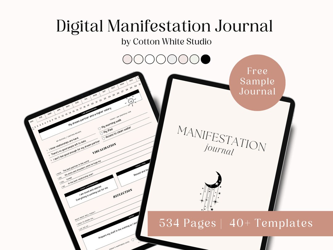 Digital Manifestation Journal | Wellness Journal | Mindfulness Journal ...