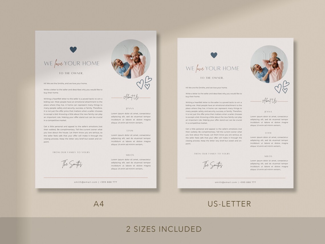 Home Buying Offer Letter Template Canva Home Offer Letter Canva Buyers ...