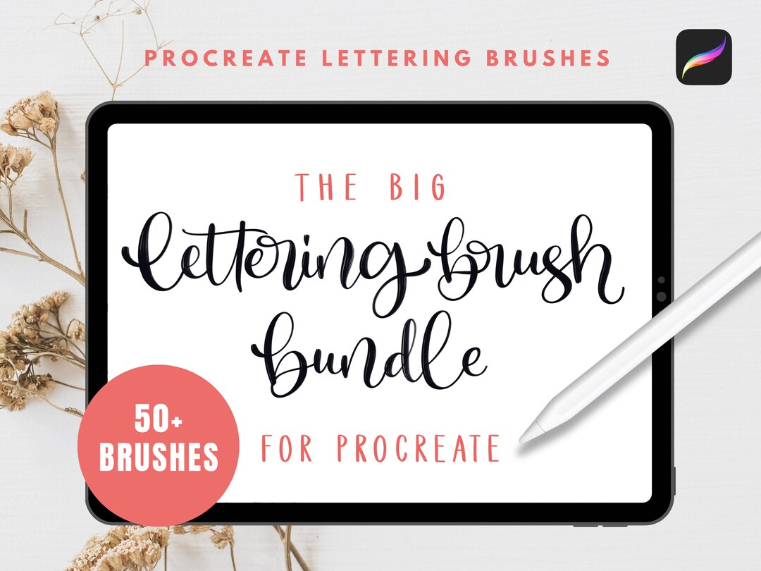 The Big Lettering Brush Bundle for Procreate | Calligraphy Brush ...