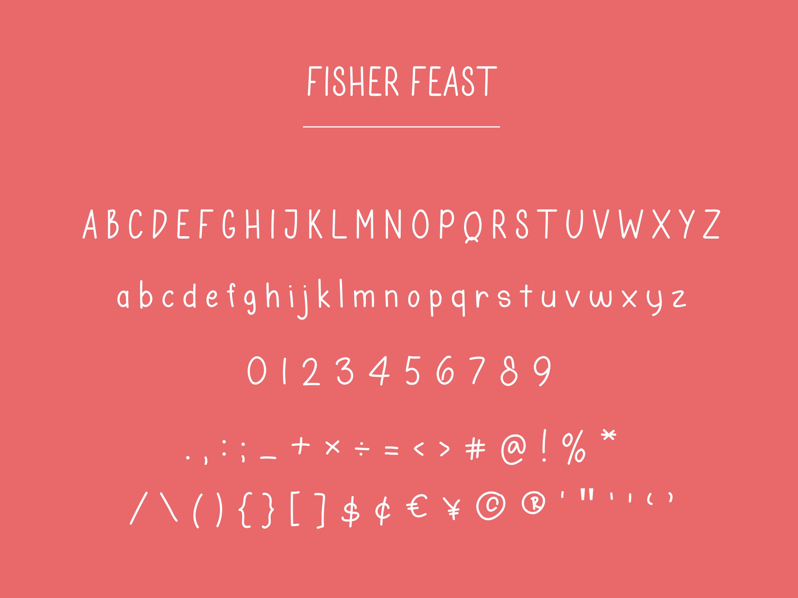 Fisher Feast| Fun & Quirky Handwritten Font - TTF / OTF | Playful Font ...