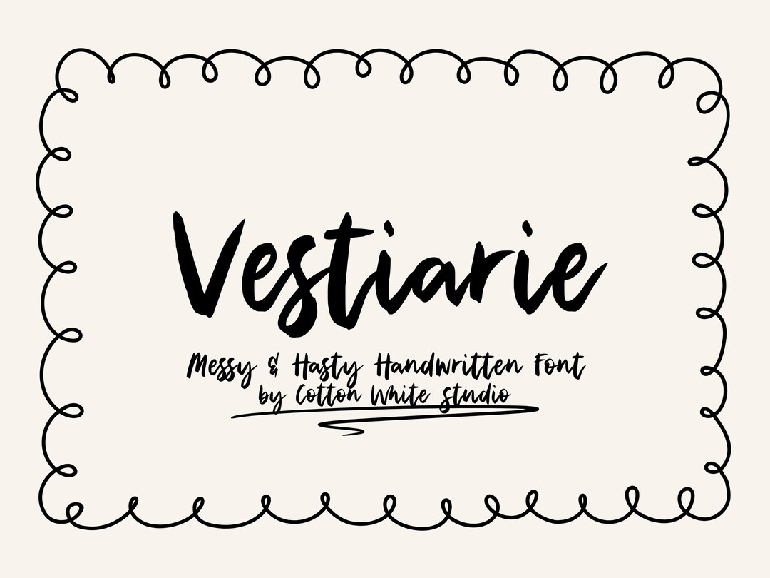Vestiarie Messy Handwritten Brush Font Wedding Font Cursive Font ...