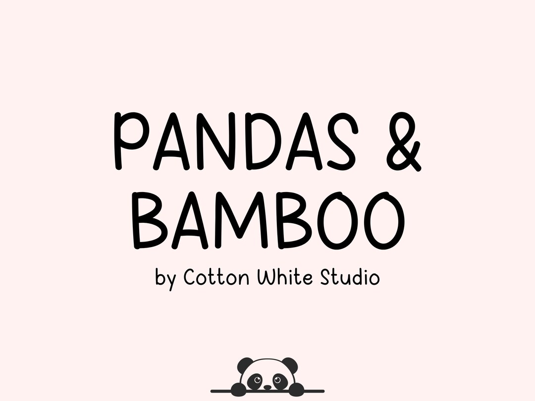 Pandas & Bamboo Handwritten Font | Digital Notes | goodnotes Fonts ...