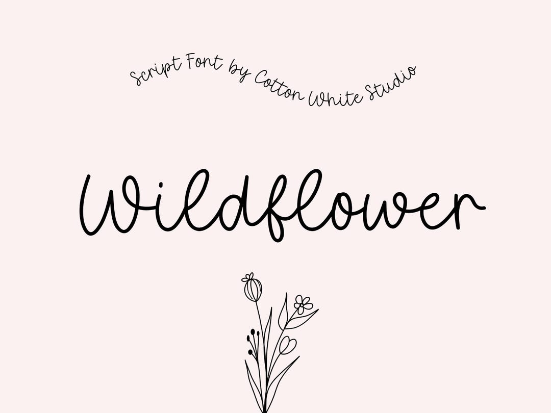 Wildflower Handwritten Font, Calligraphy Font, Signature Font, Logo ...
