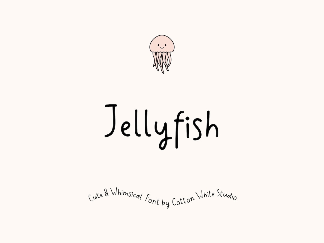 Jellyfish Handwritten Font | Digital Notes | goodnotes Fonts | Planner ...