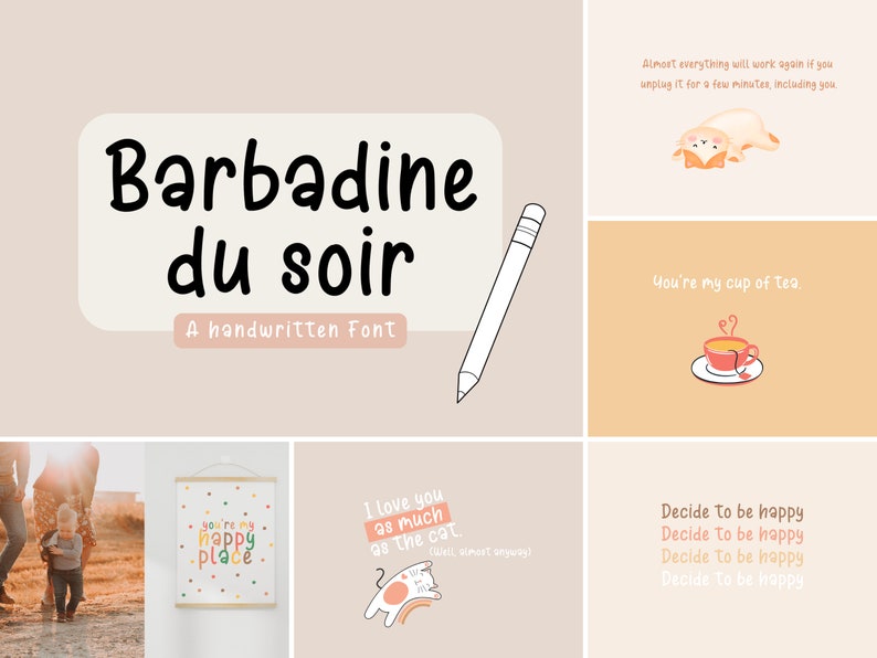 The Handwritten Font Bundle Procreate Fonts Goodnotes Etsy