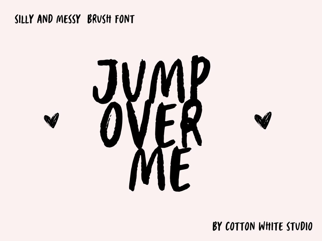 Jump Over Me | Cute Brush Font | Fun & Quirky Handwritten Font ...