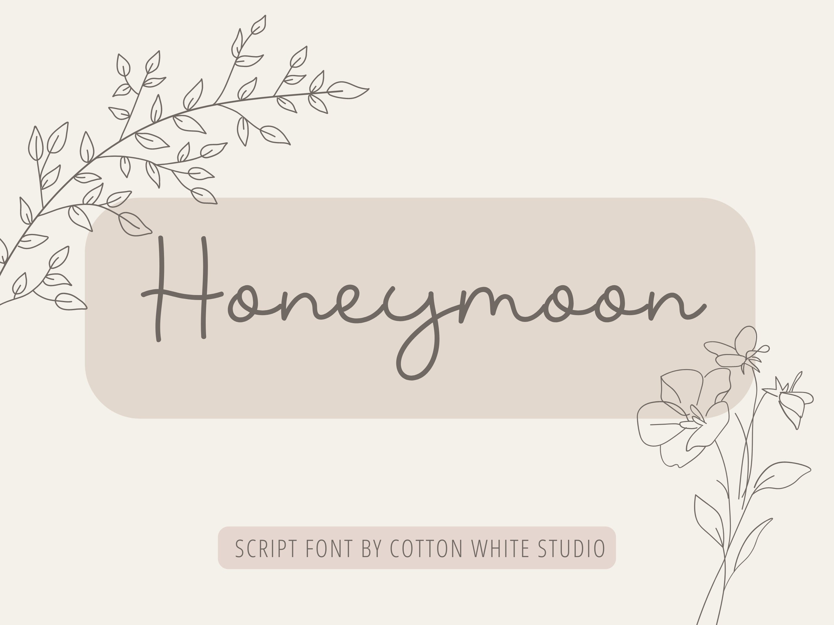 Honeymoon Font Handwritten Font Cricut Fonts Boho Font - Etsy